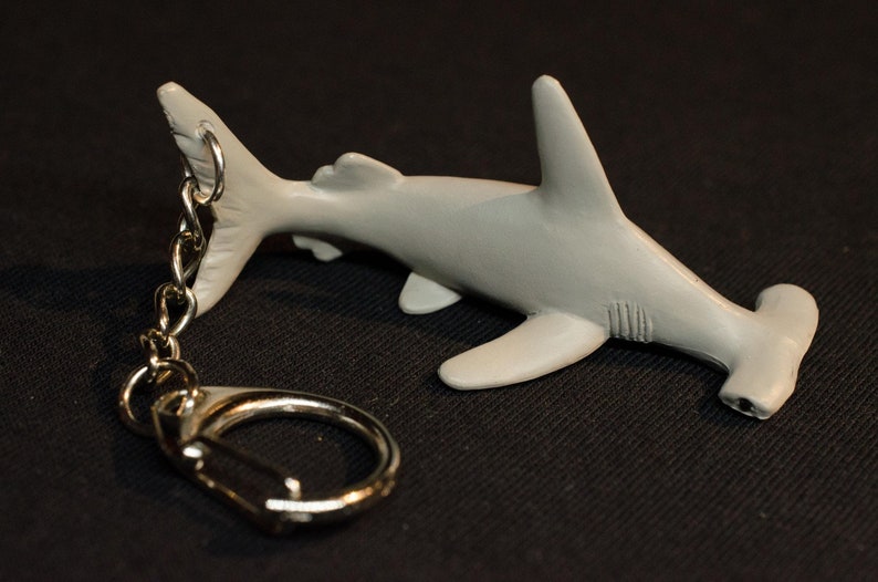 Hammerhead Key Ring Chain Miniblings Sea Ocean Shark Gray - Etsy