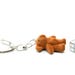 Teddy Bear Key Ring Miniblings Pendant Key Ring Flocked Light Brown - Etsy