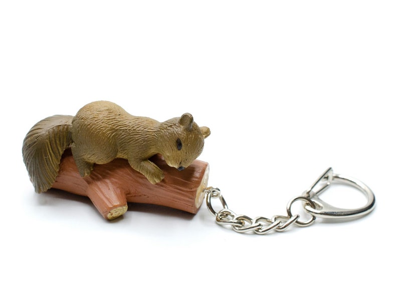 Squirrel Key Ring Chain Miniblings Zipper Animals Sciurus Tree | Etsy
