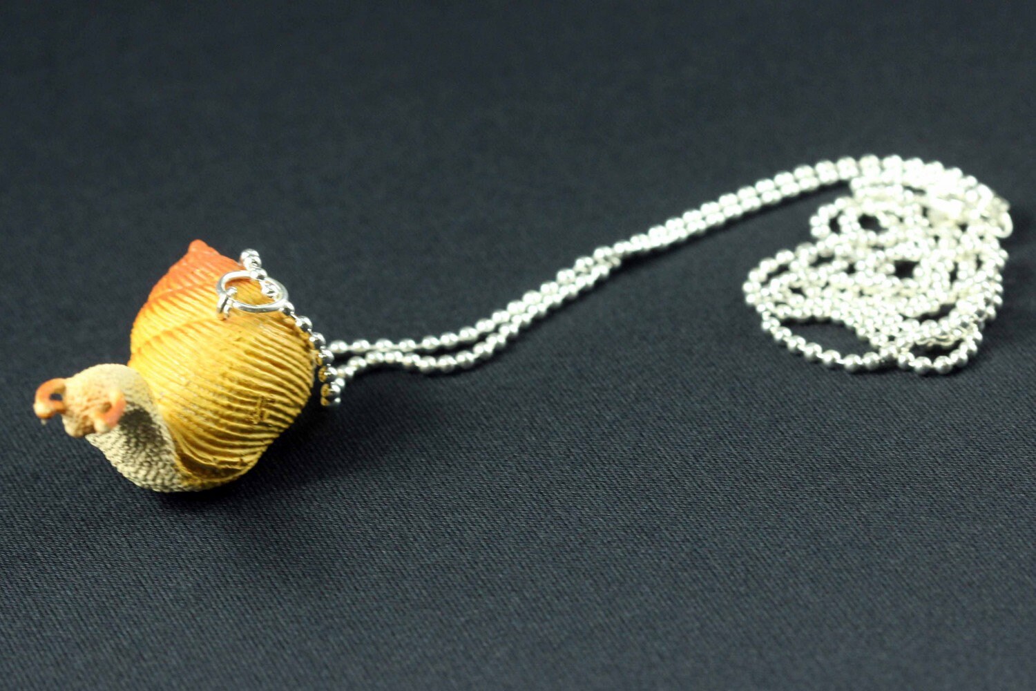 Snail Necklace Miniblings 80cm Slug Shell Rubber - Etsy UK