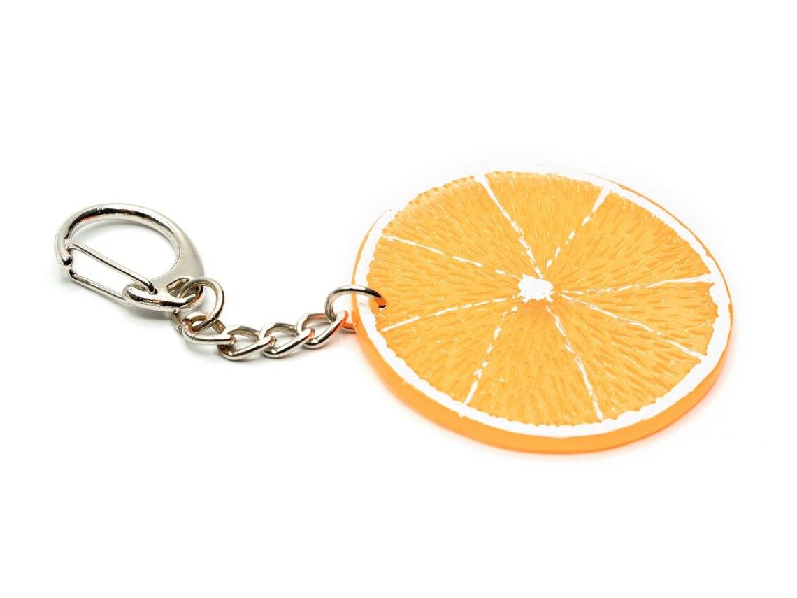 Orange Slice Key Chain Miniblings Key Ring Orange Fruit Fruit Pane - Etsy