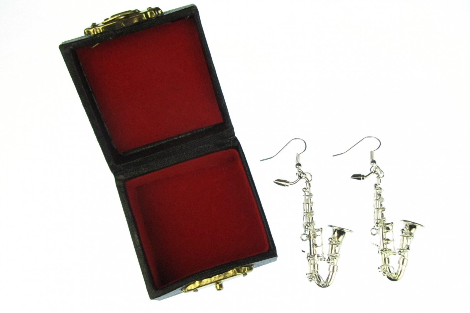 Saxophone Earrings Miniblings Jazz Saxophones Sax Silver Plated With ...