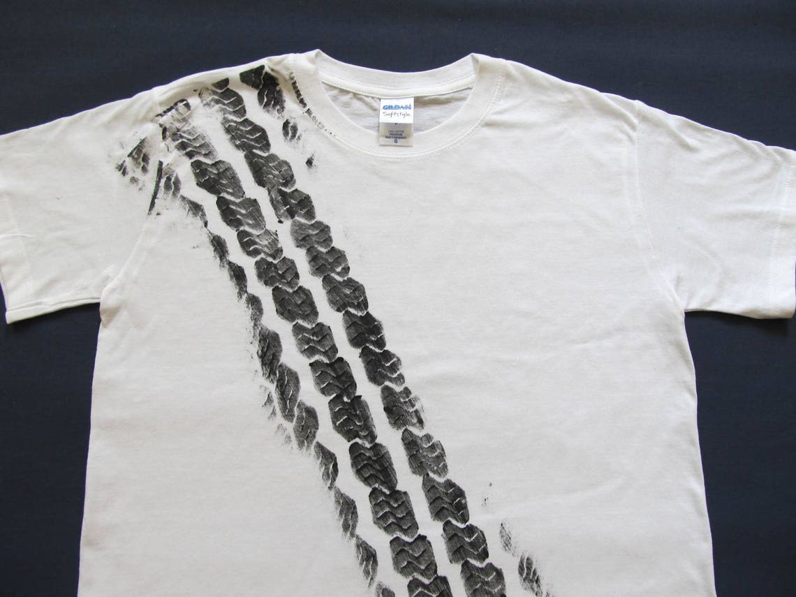 Tire Mark Tire Track T-shirt Tshirt Road Print Men Brakes - Etsy