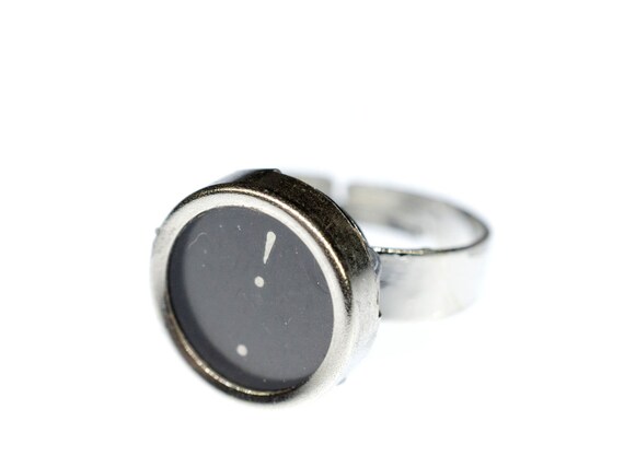 Ring Typewriter Key Miniblings Computer Vintage Black - Etsy