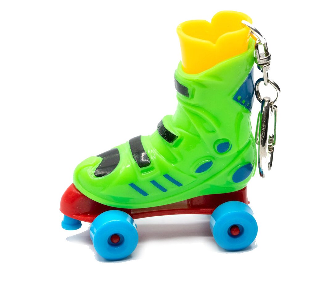 Roller Skate Key Ring Chain Green Inline Skates Inliner Roller ...
