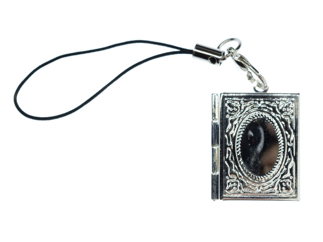 Medallion Book Photo Cell Phone Charm Jewelry Unfold Photos DIY ...