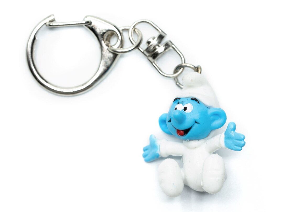 Baby Smurf Keychain Pendant Key Ring Hug Smurf Open Arms - Etsy