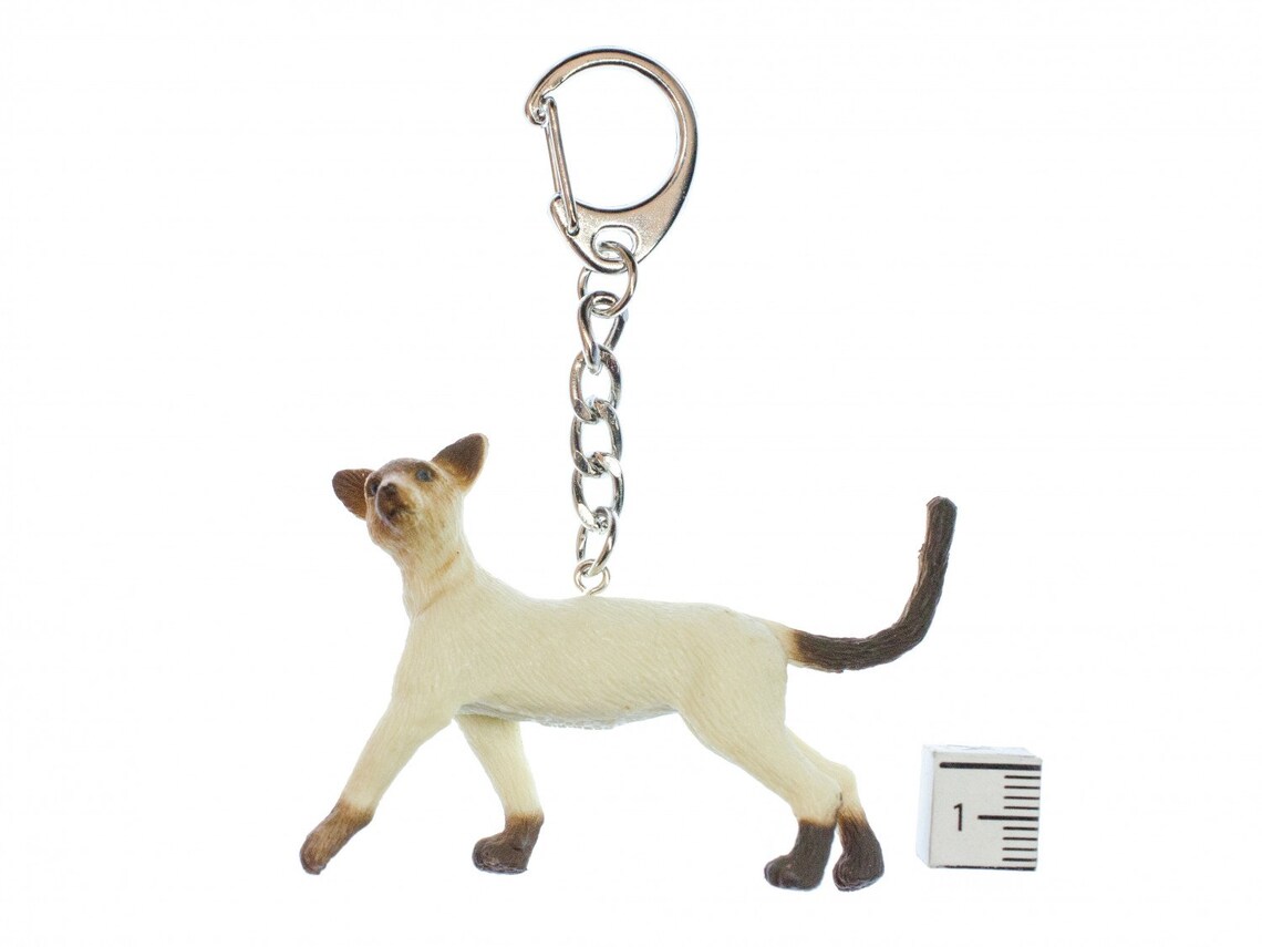 Siamese Cat Key Ring Chain Keychain Miniblings Pet Cats Animal | Etsy