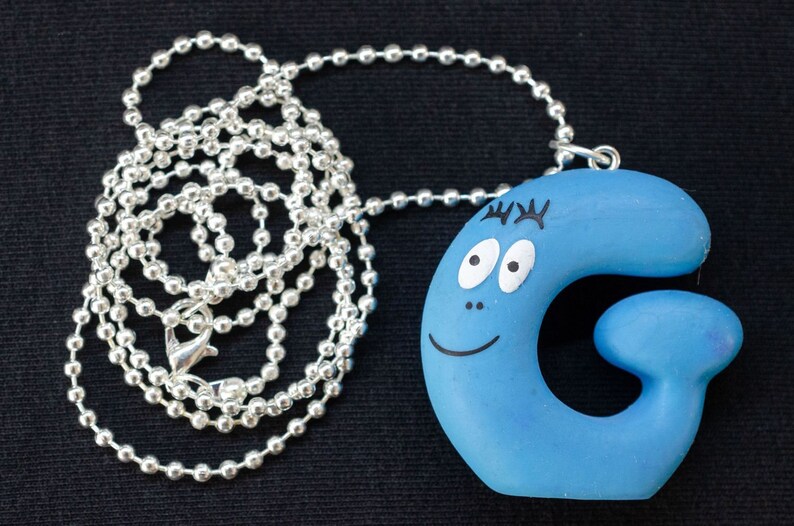 G Barbapapa Necklace 80cm Miniblings Letter Initial ABC - Etsy