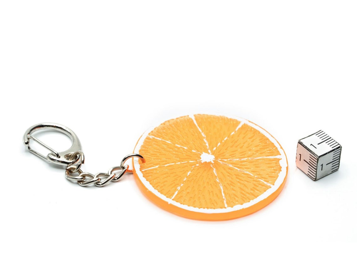 Orange Slice Key Chain Miniblings Key Ring Orange Fruit Fruit Pane - Etsy