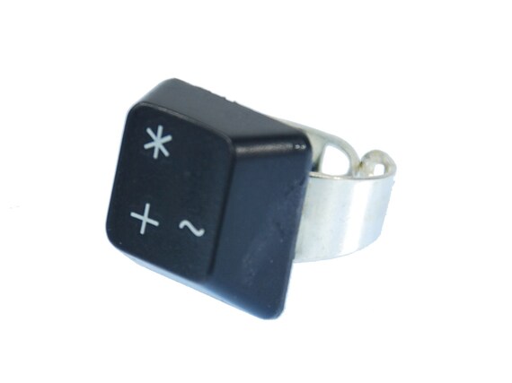 Keyboard Ring Key Miniblings Computer PC Nerd Men Finger Rings | Etsy