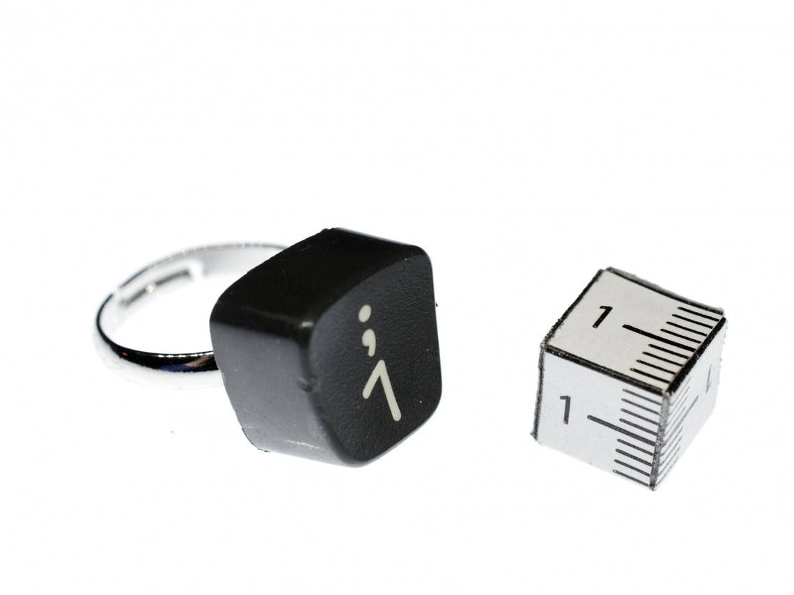 Number Ring 1 Vintage Typewriter Keys Miniblings Unique Square - Etsy