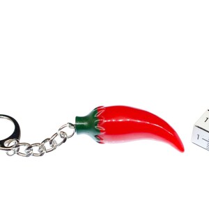 Chili Key Ring Chain Miniblings Pepperoni Peppers Red - Etsy