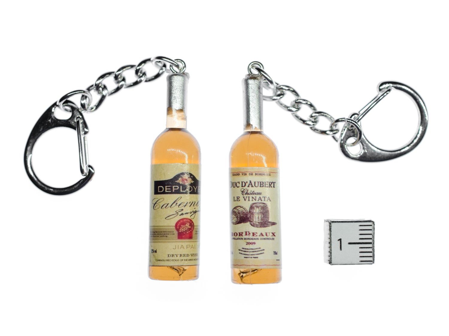 Wine Bottle Keychain Miniblings Key Chain 48mm Key Pendant | Etsy