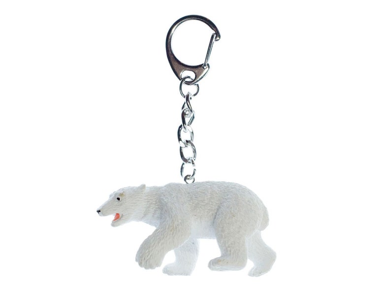 Polar Bear Key Ring Chain Keychain Miniblings North Pole - Etsy