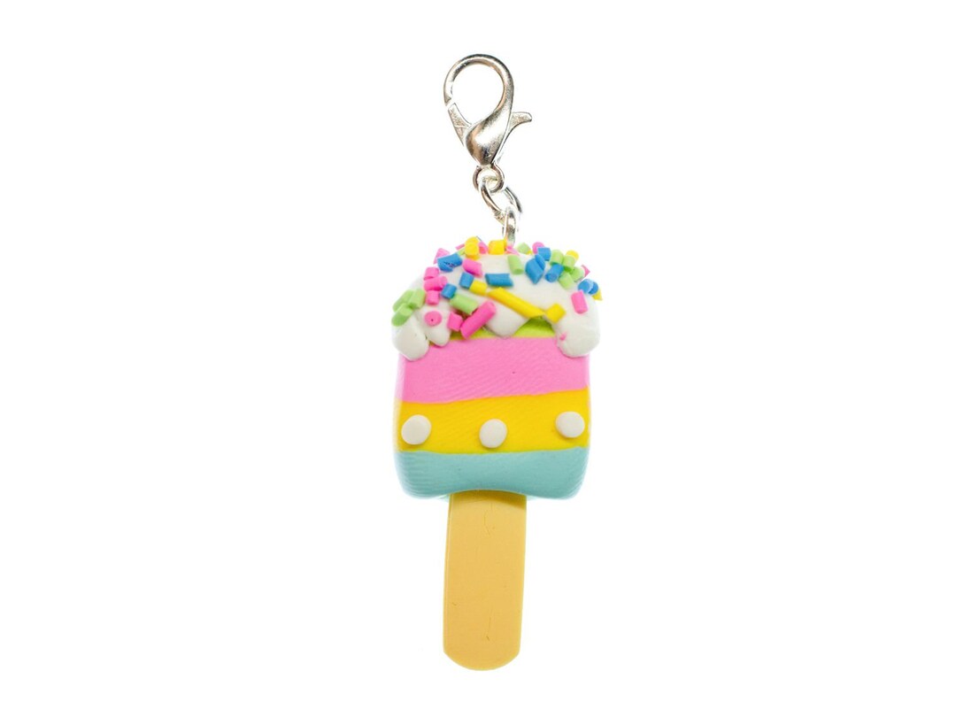 Popsicle Charm Pendant Zipper Bracelet Wristlet Miniblings Colorful Ice ...