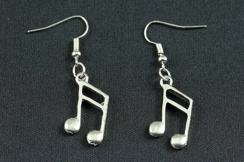 Notes Double Note Semiquaver Sixteenth Earrings 16th Note | Etsy