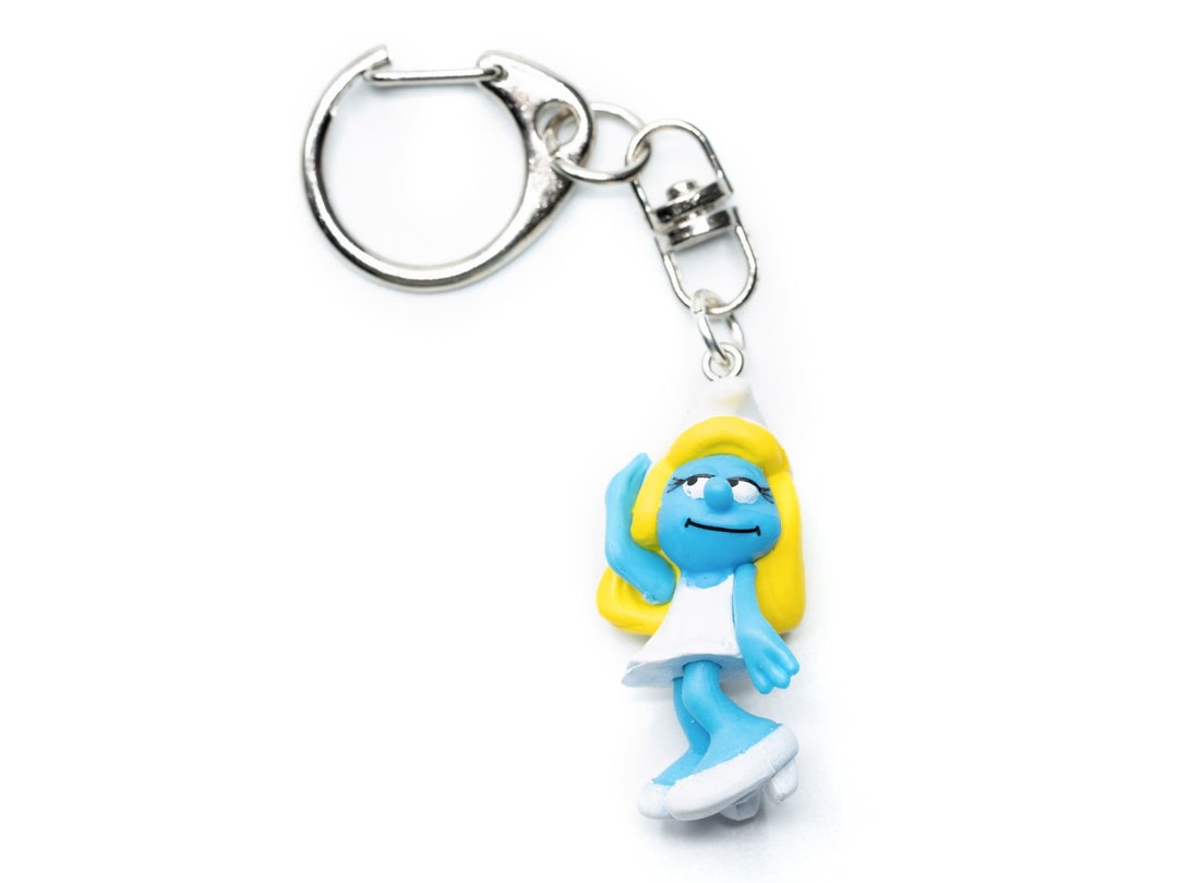 Smurfette Keychain Miniblings Pendant Key Ring Smurfs Girl Girls - Etsy
