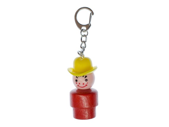 Fisher Price Little People Farmer Key Chain Cowboy Miniblings | Etsy