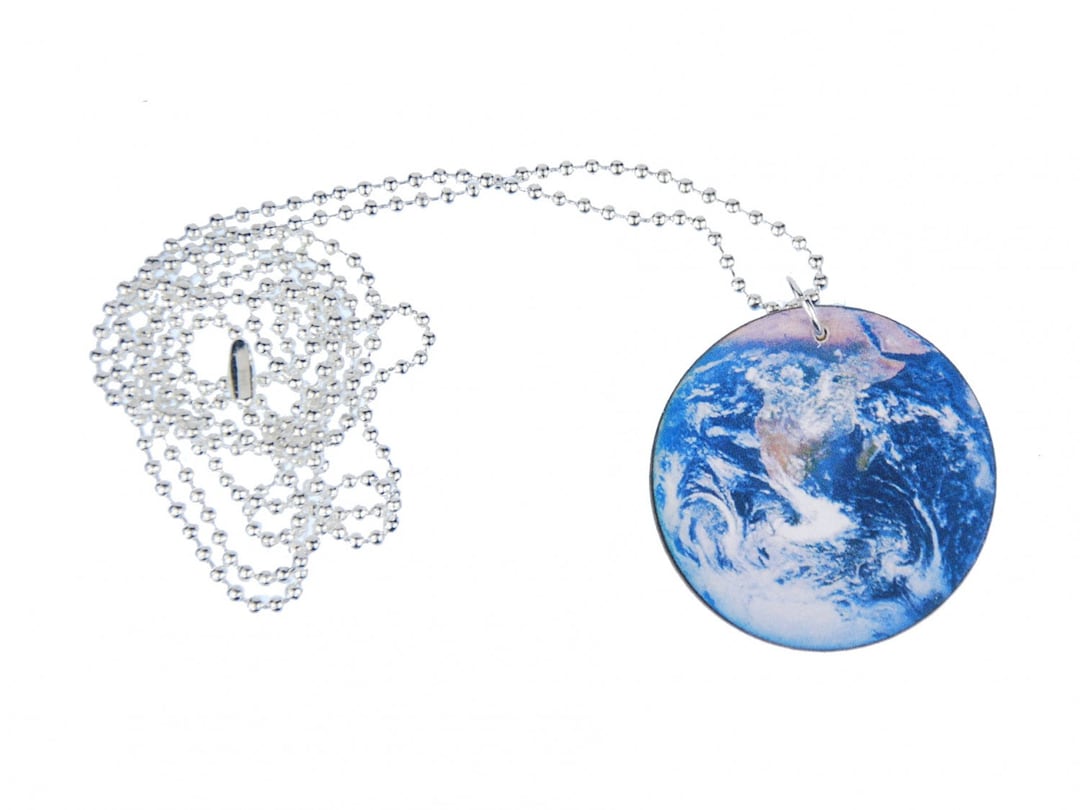 Planetary Necklace Earth Miniblings 80cm World Solar System Blue Planet ...