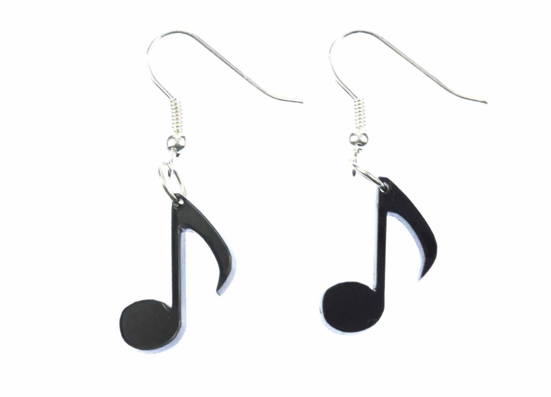 Note Quaver Earrings Miniblings Notes Music Musician Acrylic - Etsy