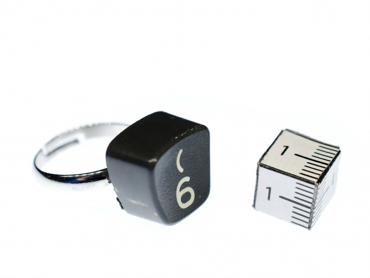 Number Ring 6 Vintage Typewriter Keys Miniblings Unique Square | Etsy