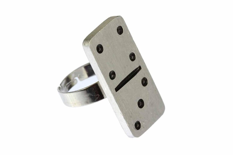 Domino Ring Miniblings Finger Tokens Silver - Etsy