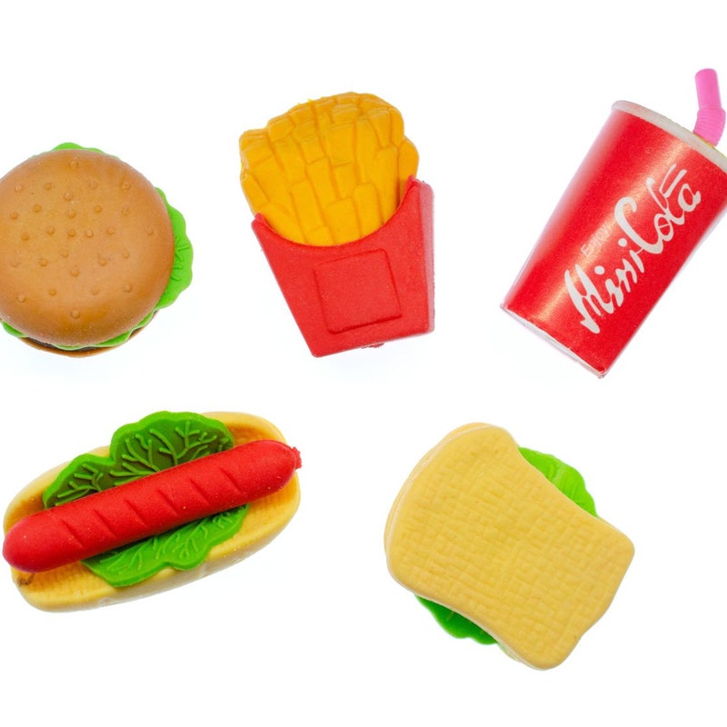 Food Erasers - Etsy