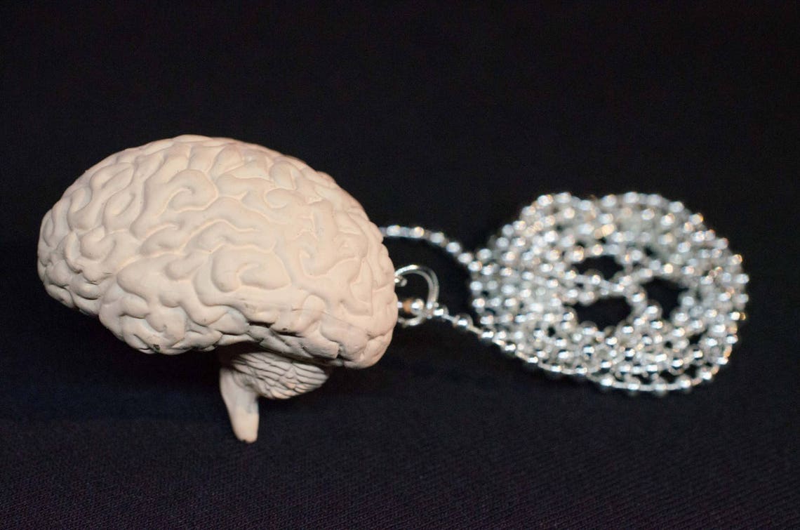 Brain Necklace Miniblings 80cm Anatomy Medicine Organ Iq - Etsy