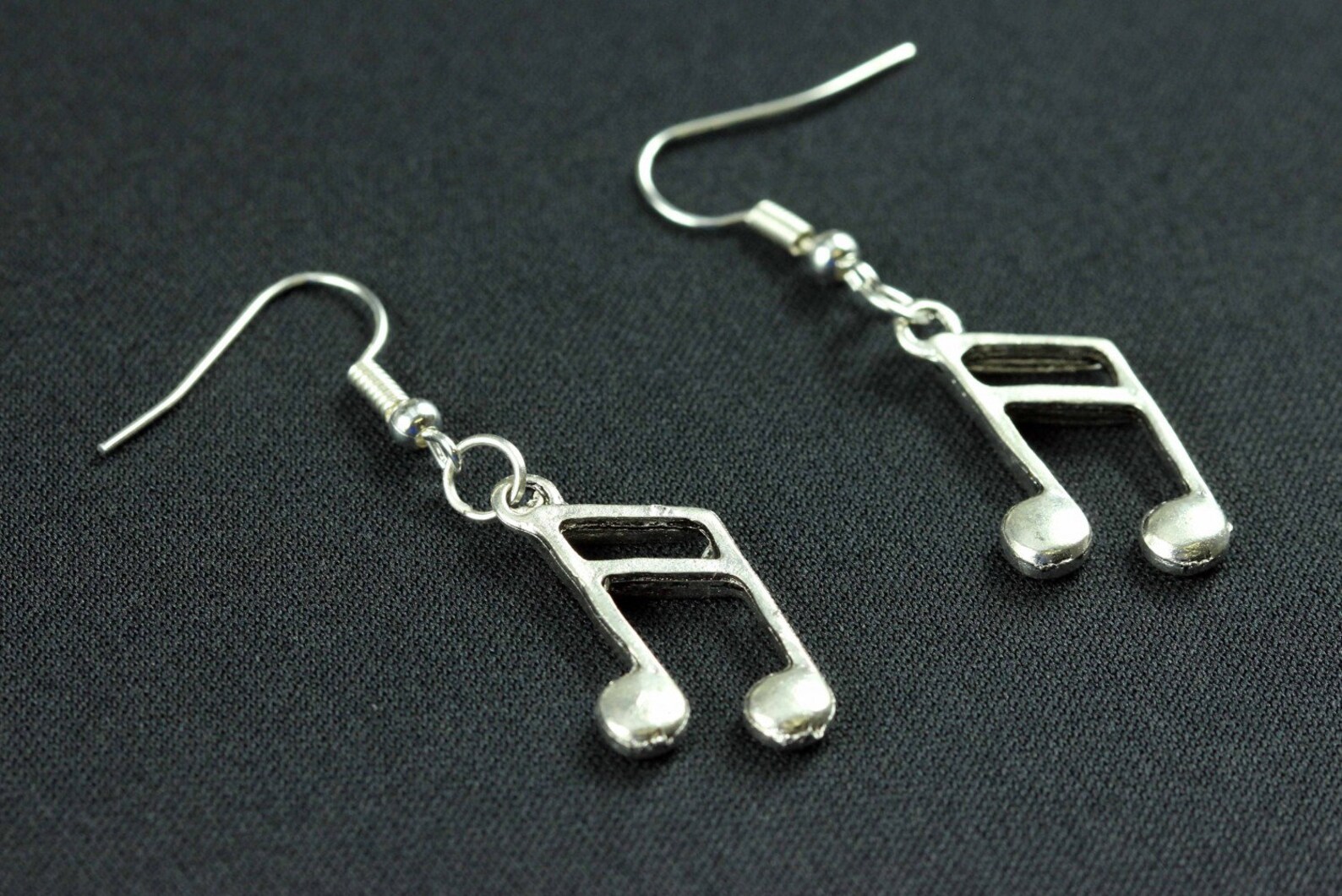 Notes Double Note Semiquaver Sixteenth Earrings 16th Note | Etsy