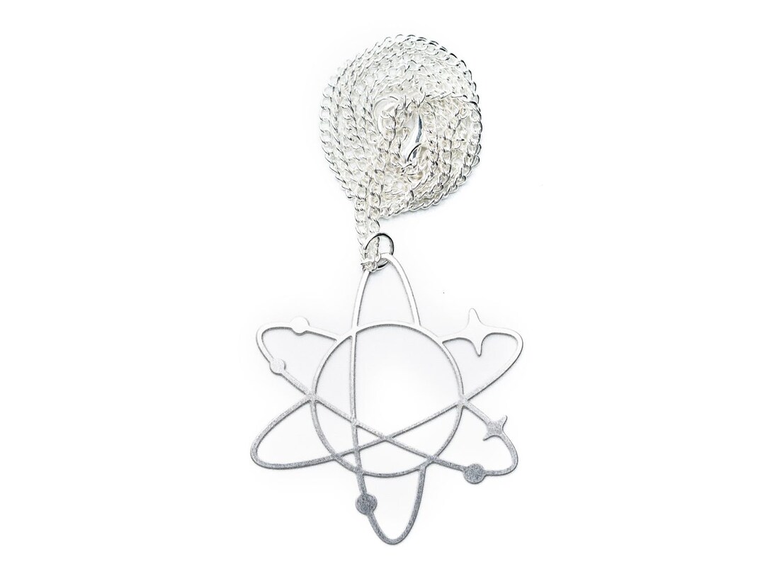Atom Chain 45cm Pendant Necklace Planet School Chemistry Physics ...
