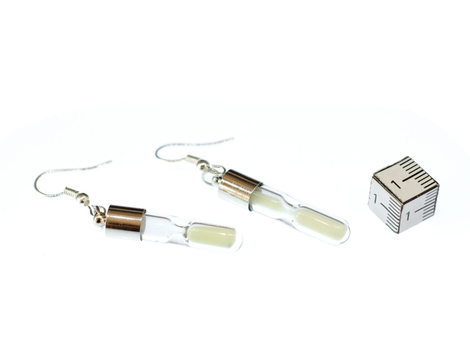 Hourglass Earrings Functioning Sand Time Seconds Glow in Dark - Etsy