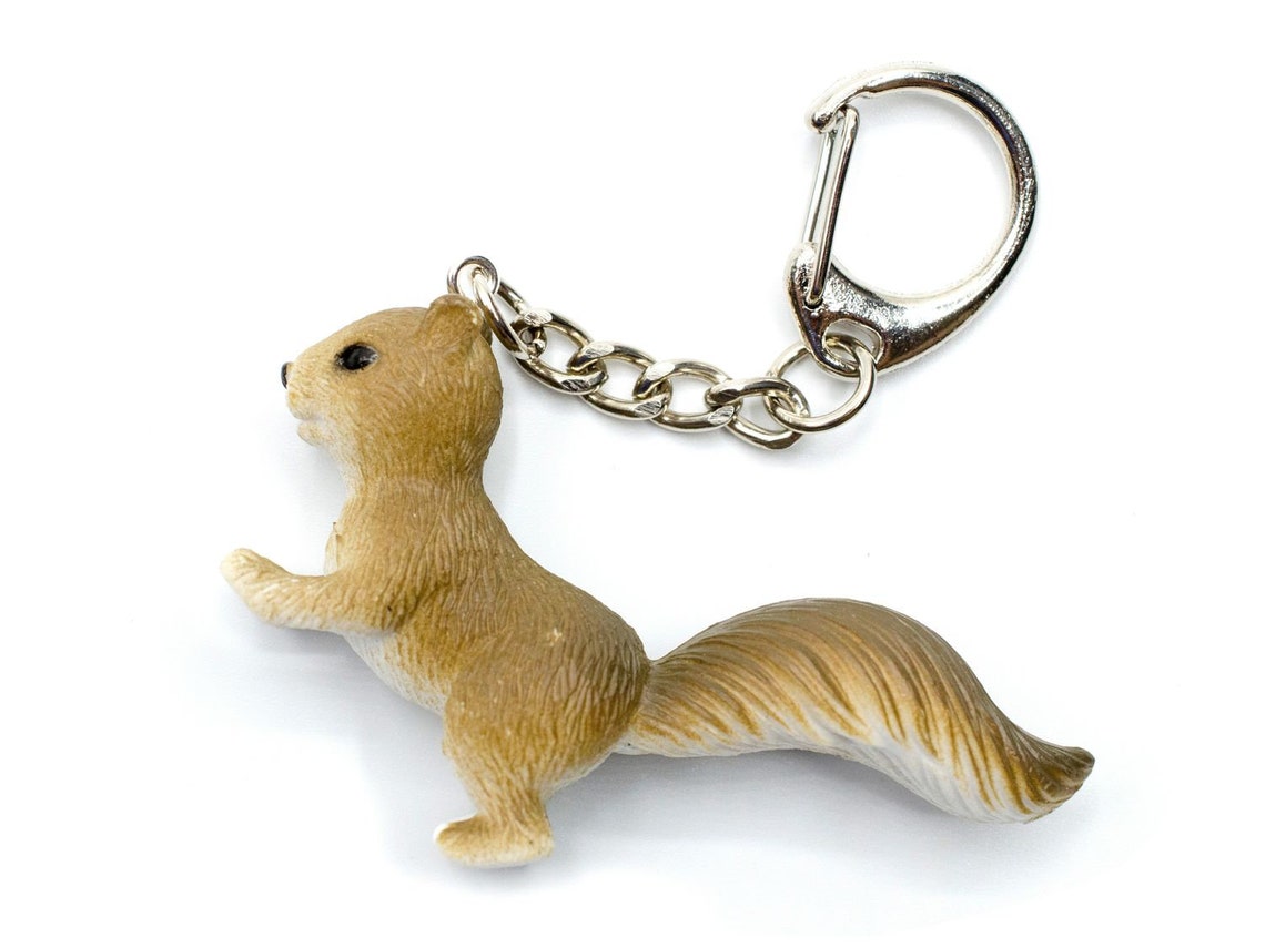 Squirrel Key Ring Chain Miniblings Zipper Animals Sciurus Tree - Etsy