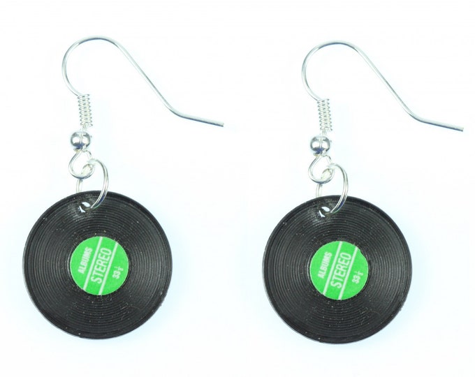 Vinyl Record Earrings, Vinyl Decoupage Earrings, Retro Earrings ...