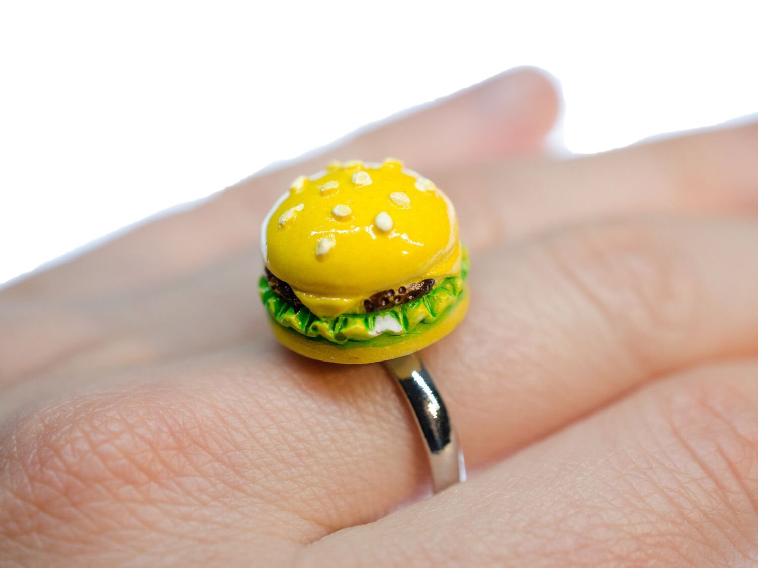 Hamburger Ring Miniblings Fast Food Meal Burger Restaurant Usa 3D ...