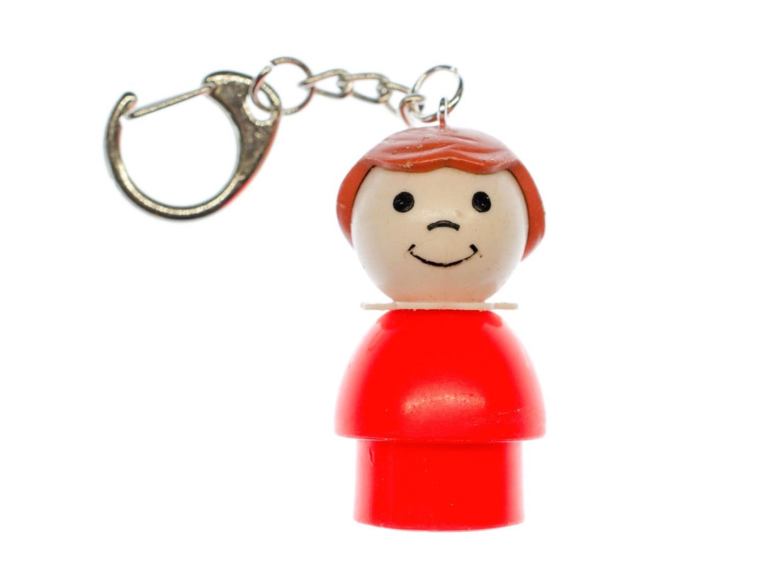 Fisher Price Little People Figure Vintage Retro Key Ring Key Chain Girl ...