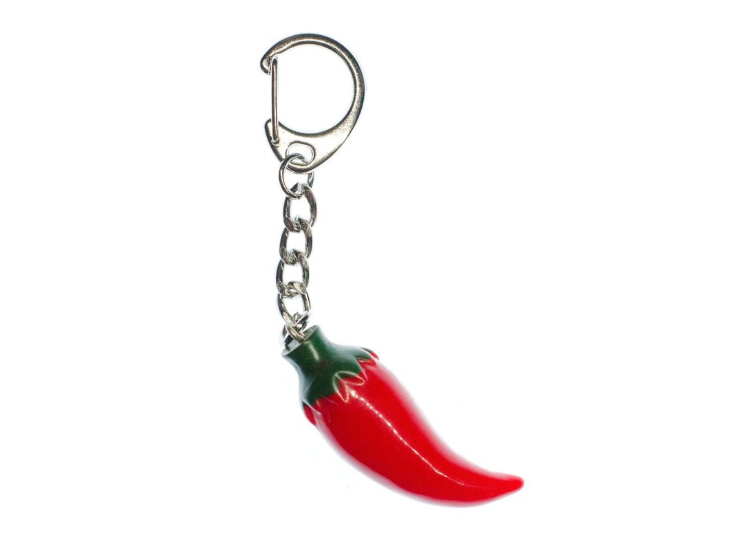 Chili Key Ring Chain Miniblings Pepperoni Peppers Red - Etsy