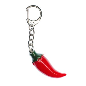 Chili Key Ring Chain Miniblings Pepperoni Peppers Red - Etsy