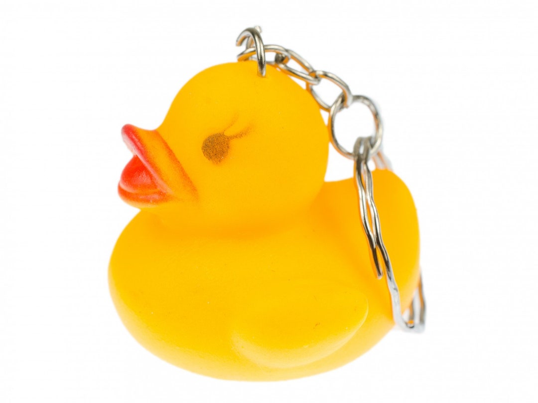 Squeezing Duck Key Ring Chain Miniblings Kids Children Rubber Yellow ...