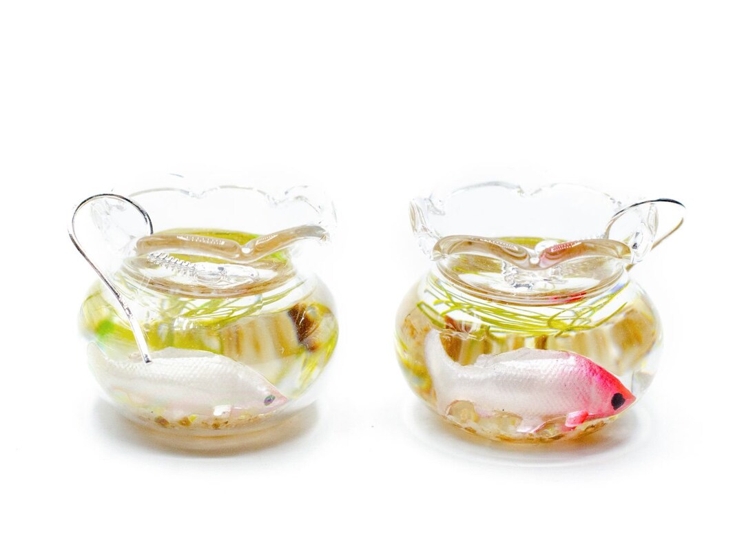Goldfish Glass Earrings Miniblings Goldfish Fish Aquarium Wavy Border ...