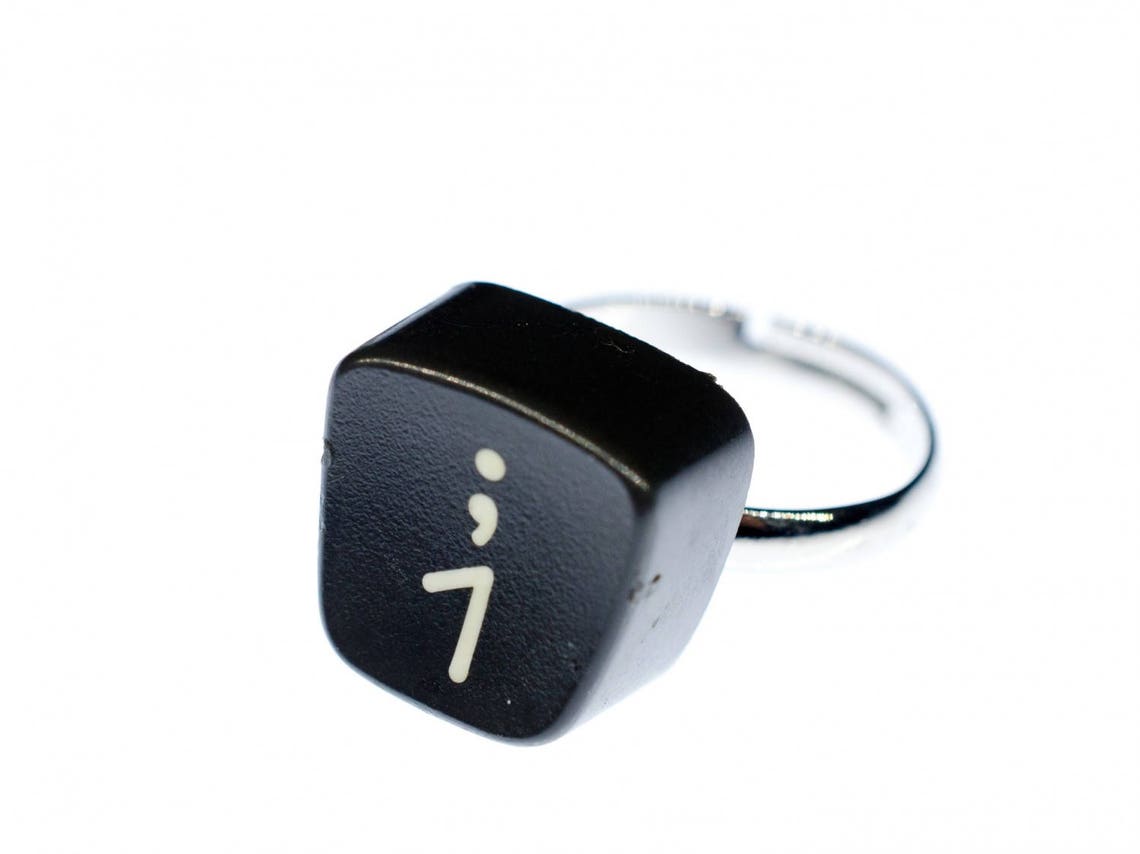 Number Ring 1 Vintage Typewriter Keys Miniblings Unique Square - Etsy