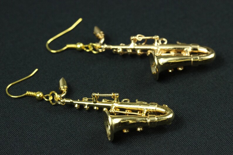 Saxophone Earrings Miniblings Sax Instrument Music Musician | Etsy