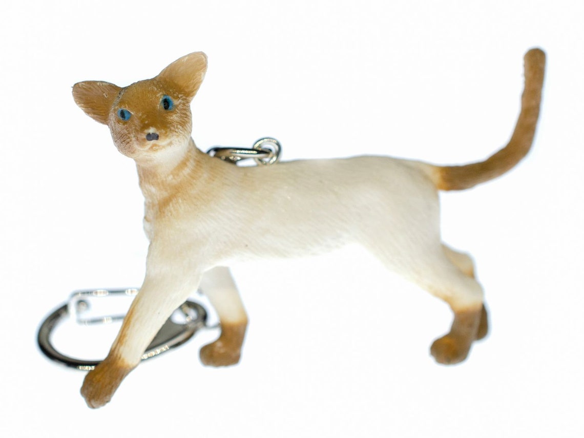 Siamese Cat Key Ring Chain Keychain Miniblings Pet Cats Animal - Etsy