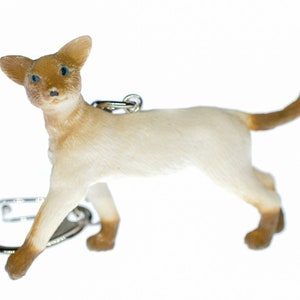 Siamese Cat Key Ring Chain Keychain Miniblings Pet Cats Animal - Etsy