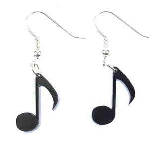 Note Quaver Earrings Miniblings Notes Music Musician Acrylic - Etsy