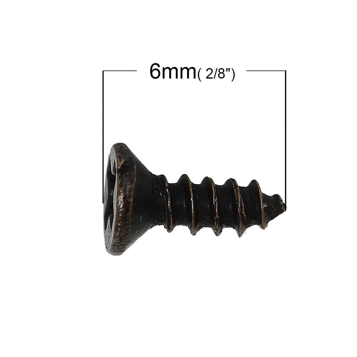 100x Bronze Mini Screws Miniblings Miniature Bolts Metal 6x4mm - Etsy UK