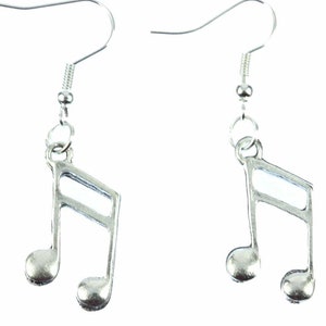 Notes Double Note Semiquaver Sixteenth Earrings 16th Note | Etsy