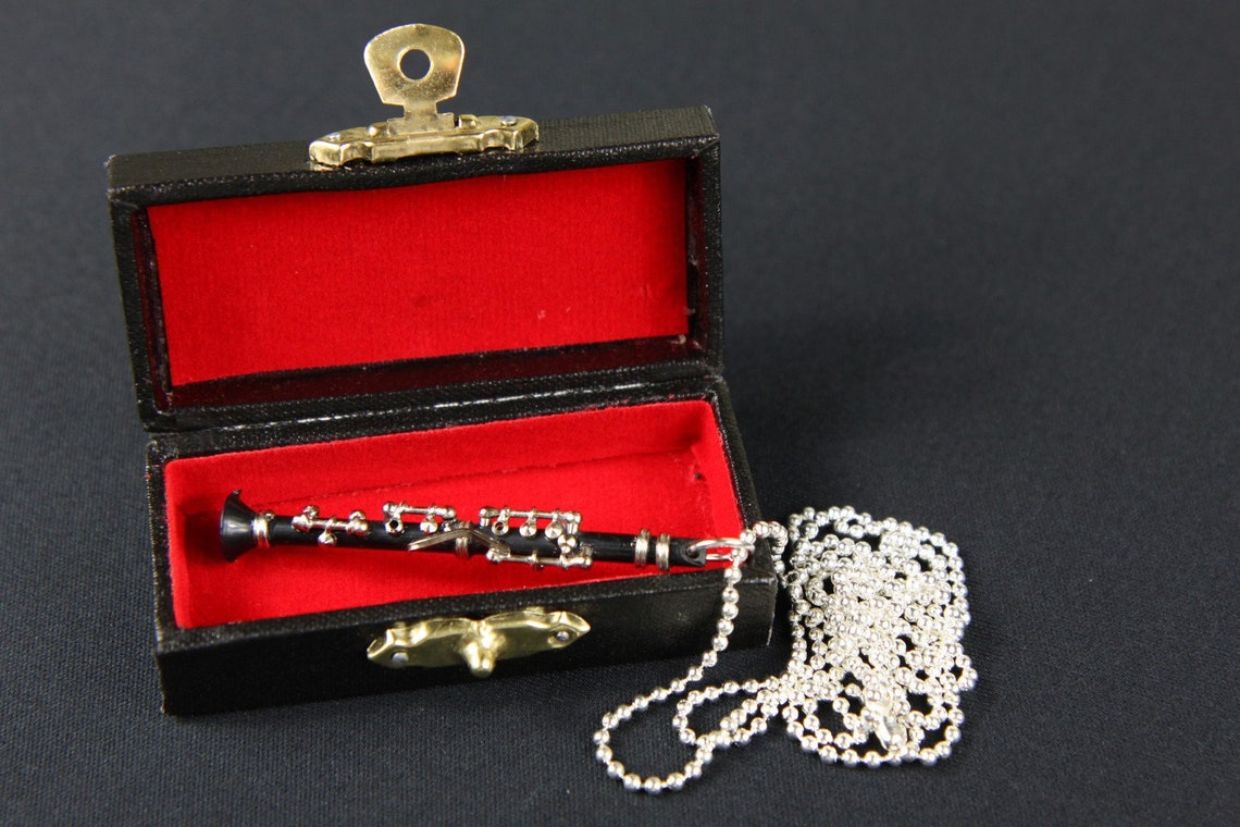 Clarinet Necklace Miniblings 80cm Musician Clarinetist With Box - Etsy