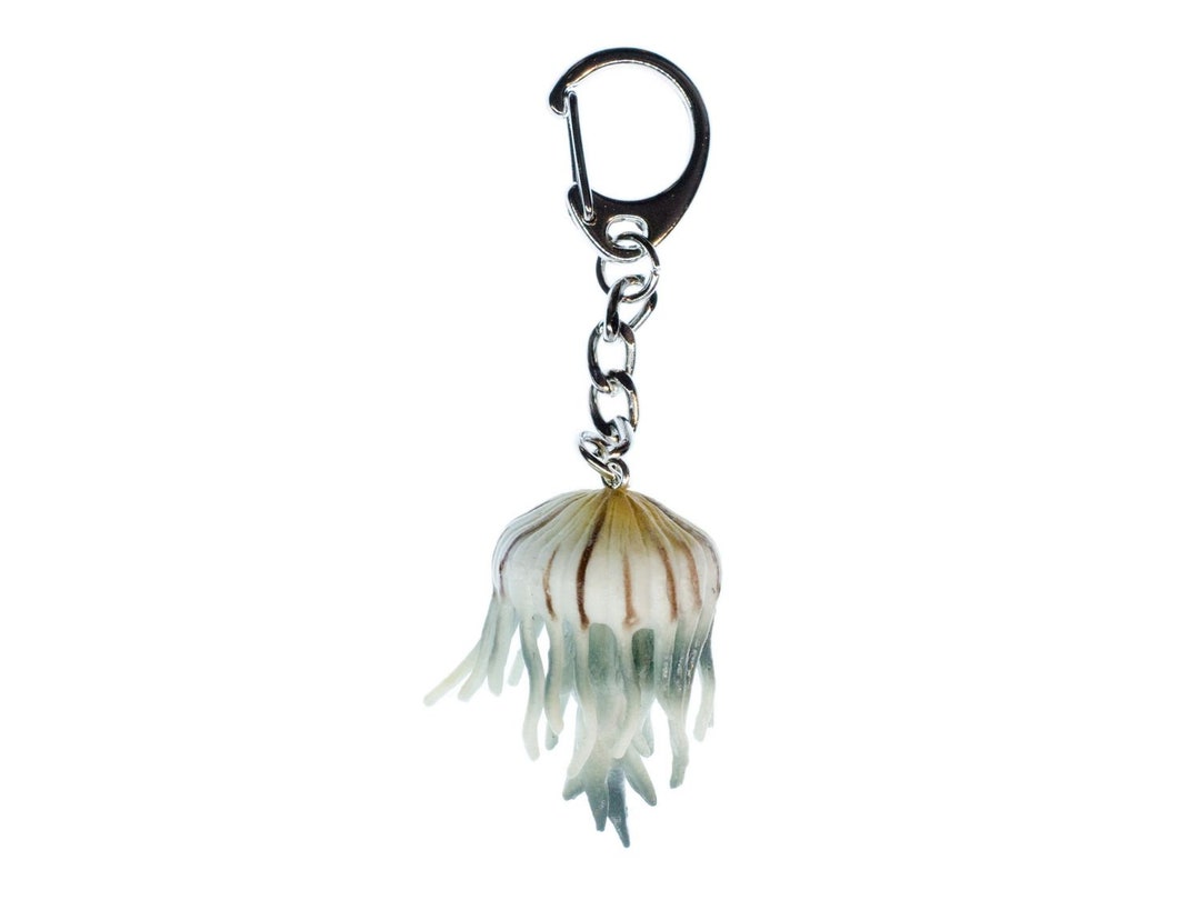 Jellyfish Key Ring Chain Miniblings Key Ring Chain Medusa Rubber - Etsy