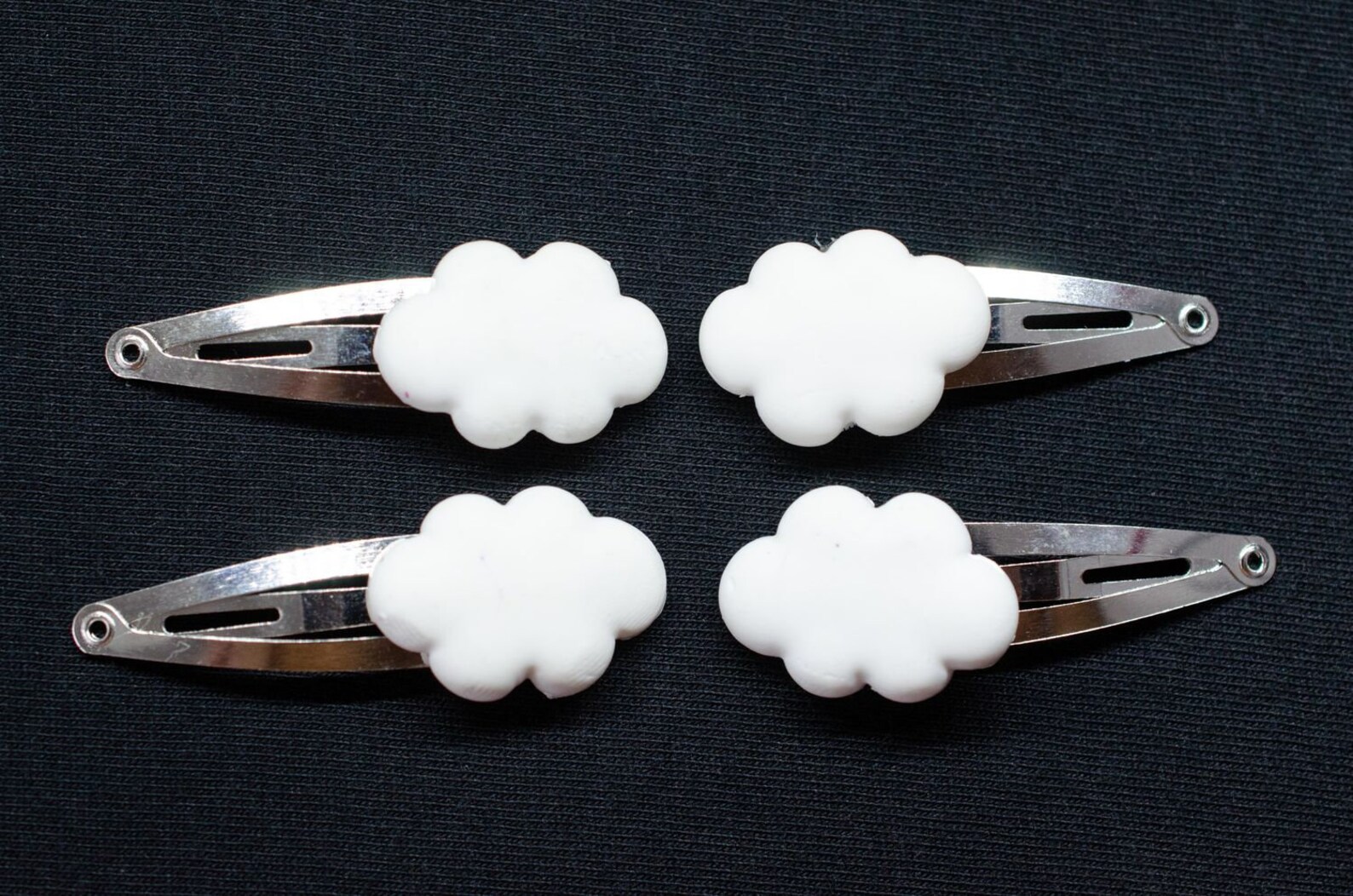Cloud Set of 4 Hair Clip Pins Clips Needles Clips Pin Badge Miniblings ...